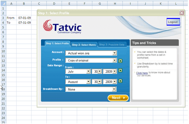 How to Refresh with Tatvic Google Analytics Excel Plugin How to Refresh with Tatvic Google Analytics Excel Plugin
